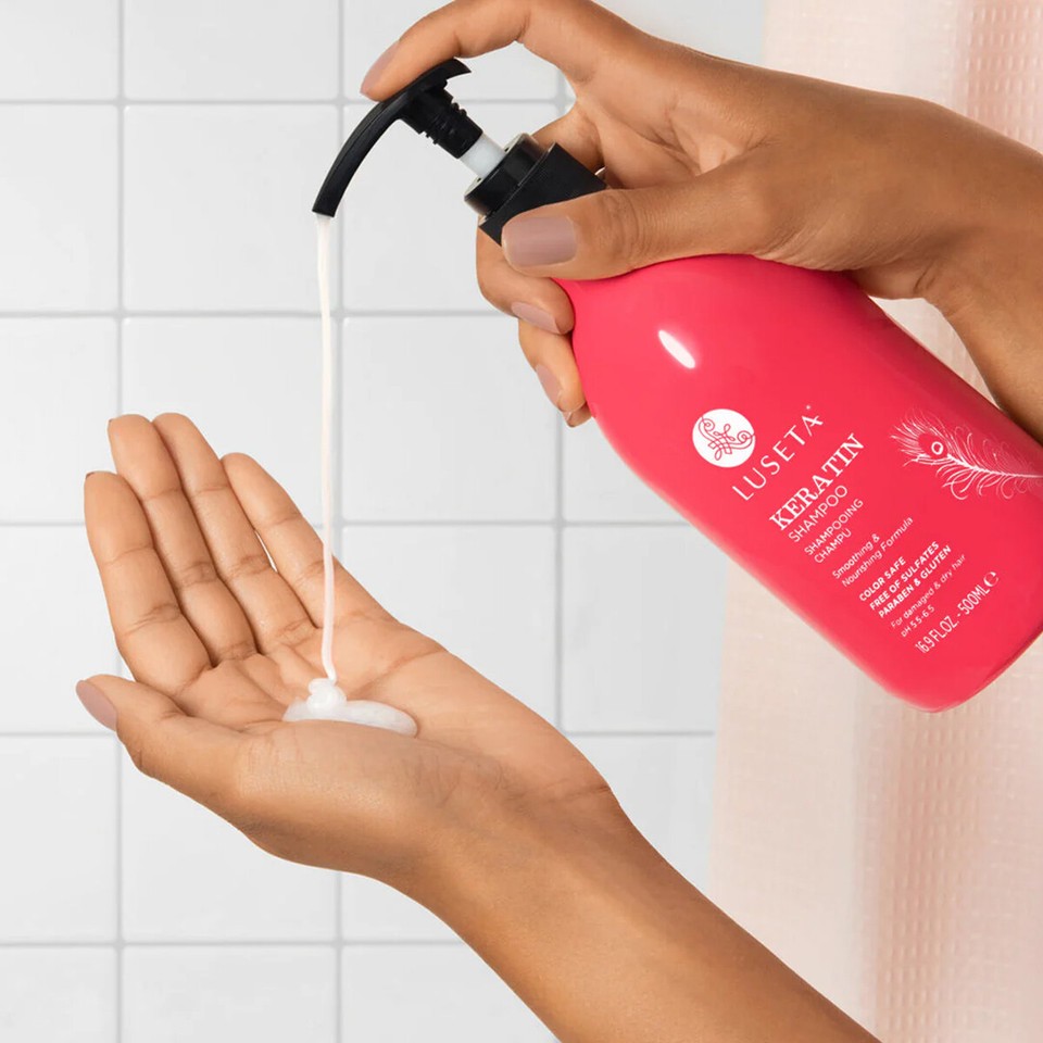 Luseta Keratin Shampoo Smoothing & Hydrating for Damaged and Dry Hair ...