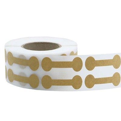 500PCS Brown Price Tags Stickers Jewelry Round Barbell Labels Dumbbell ...