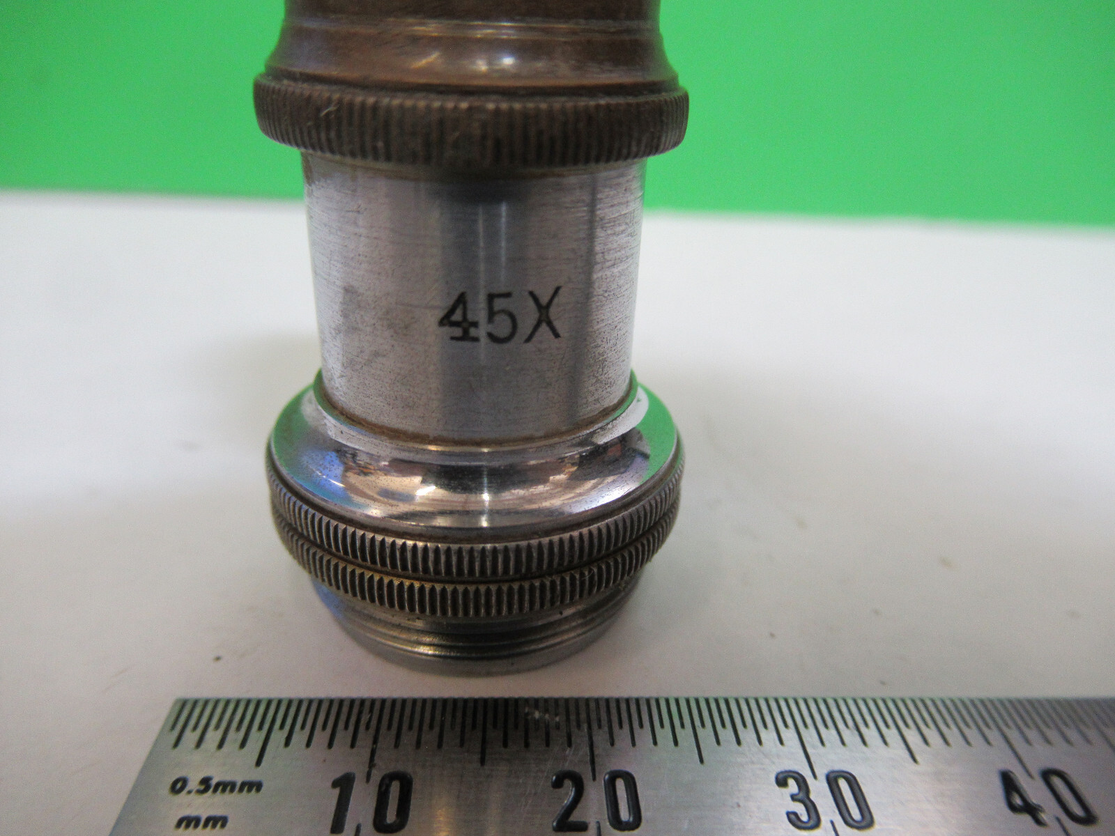 ANTIQUE BRASS ERNST LEITZ OBJECTIVE MICROSCOPE PART OPTICS AS PICTURED ...