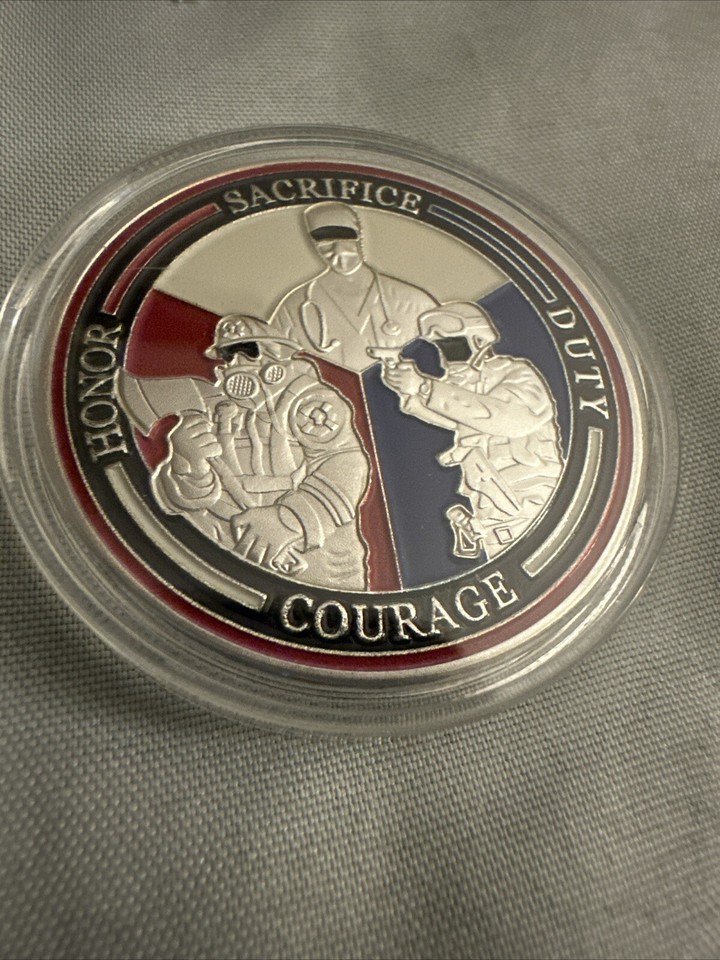 FIRST RESPONDERS, PUTTING OTHERS FIRST, CHALLENGE COIN, SILVER, FREE ...