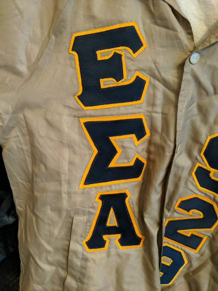 Vintage Epsilon Sigma Alpha Greek Windbreaker w/ Sewn text | eBay