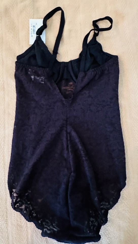Bali BLACK Lace 'N Smooth Shaping Firm Control Body Briefer, US 34B NWT ...
