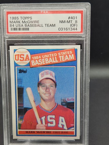 1985 Topps Baseball Mark McGwire (RC) USA Baseball Team #401 PSA NM-MT ...