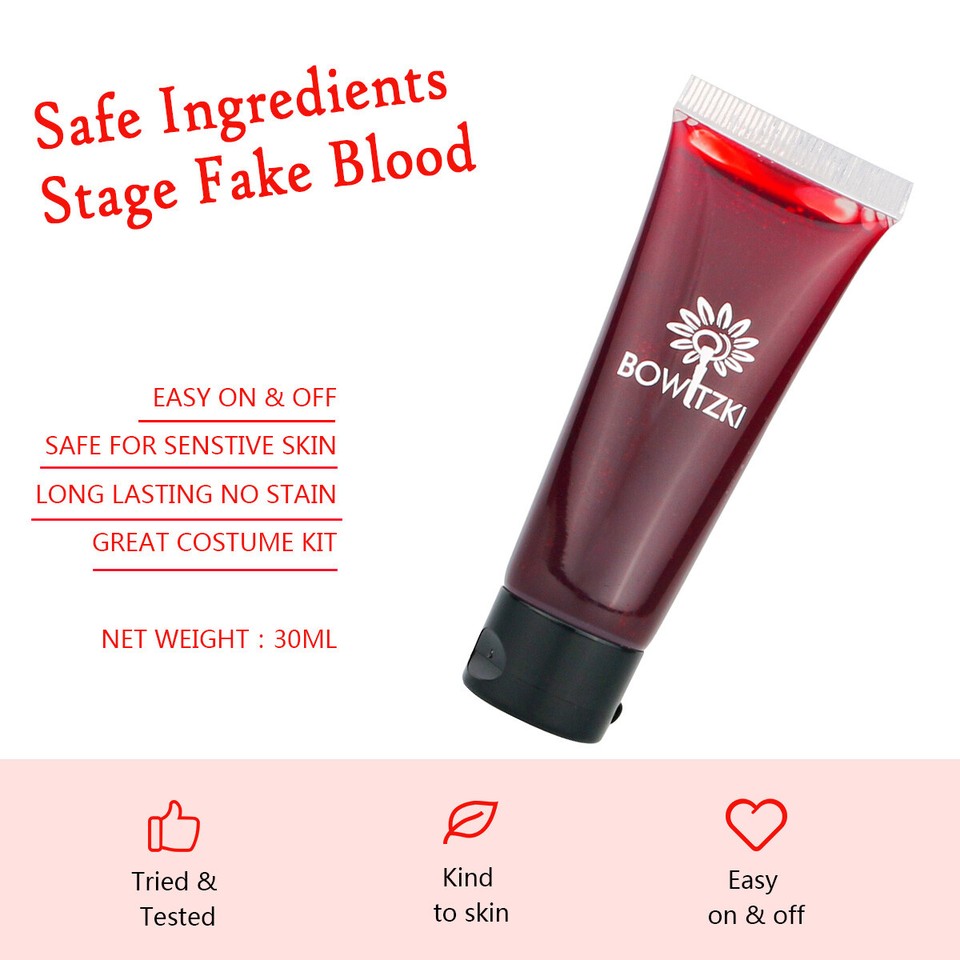 Bowtizki Cream Face Paint Kit Liquid Latex Fake Blood Kit Face Painting ...