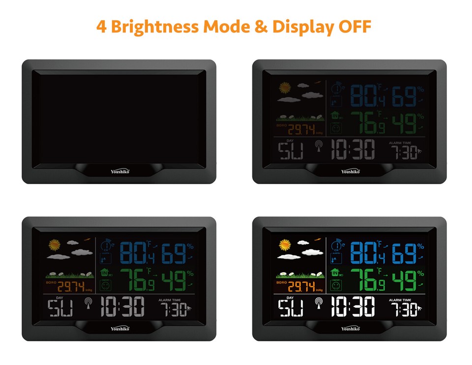 Weather Station with MSF Radio Control Clock ( UK Version ) indoor ...