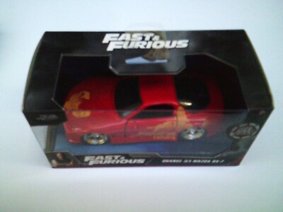 Jada FAST & FURIOUS - F&F *ORANGE JLS MAZDA RX-7* DIE CAST 1:32 Scale 8 ...