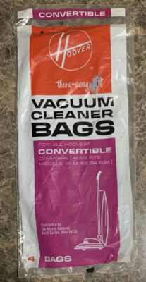 VTG 1965 HOOVER Convertible Throw-away Vacuum Cleaner Bags #11163 Pack ...