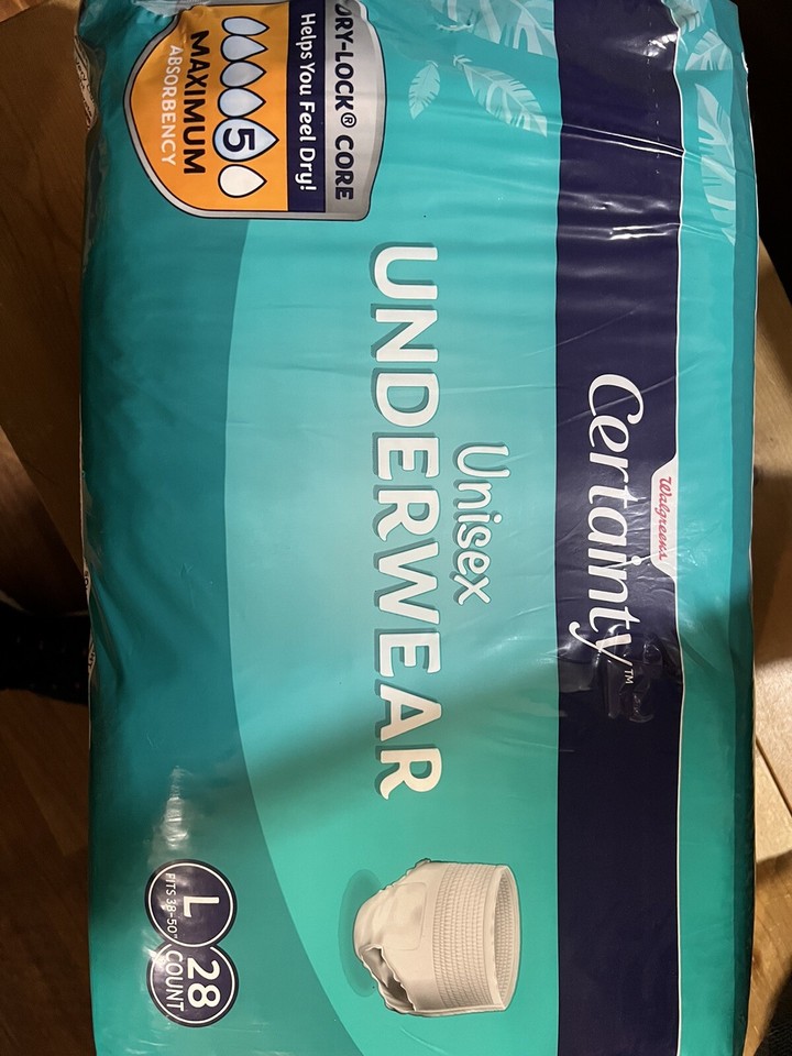 Walgreens Certainty Unisex Underwear Maximum Absorbency Large ...