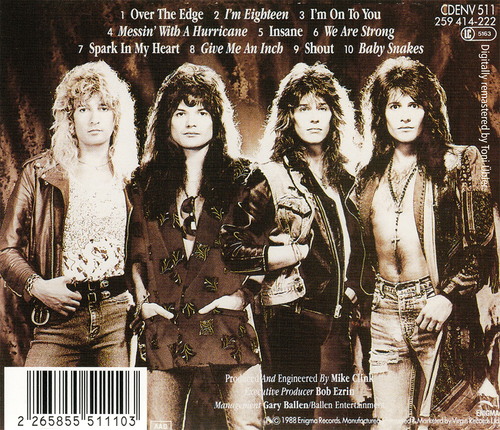 Hurricane ~ Over The Edge (1988) CD 2009 Enigma / Capitol Records ••NEW ...