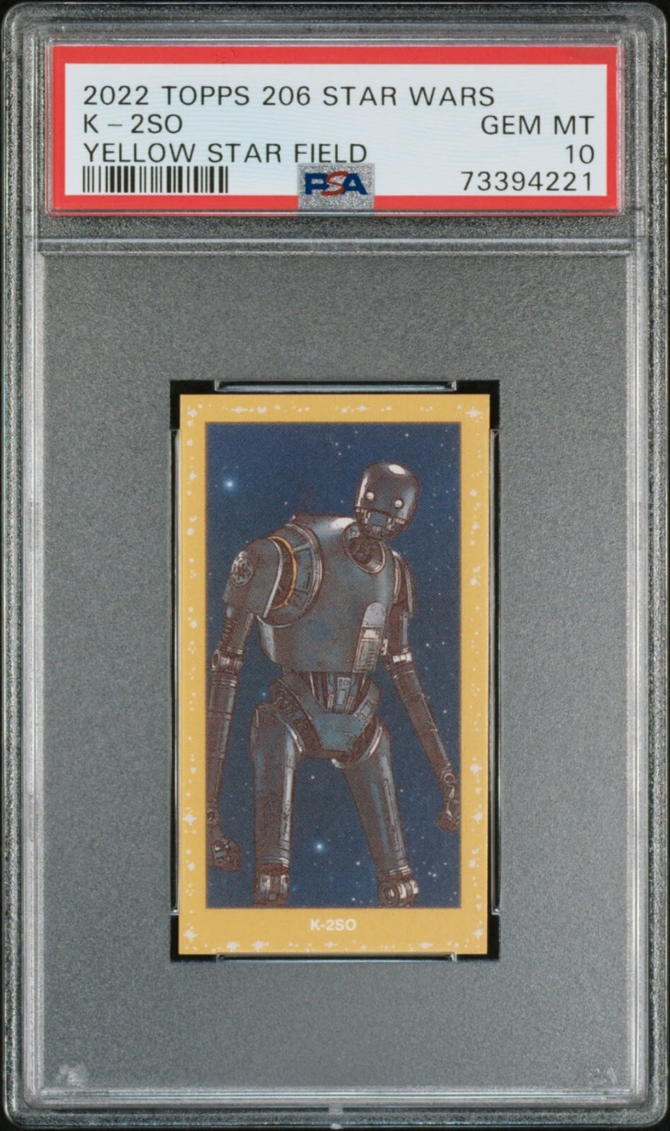*POP 3* PSA 10 Wave 2 Star Wars Topps 2022 T206 K-2SO Yellow 206 SP ...