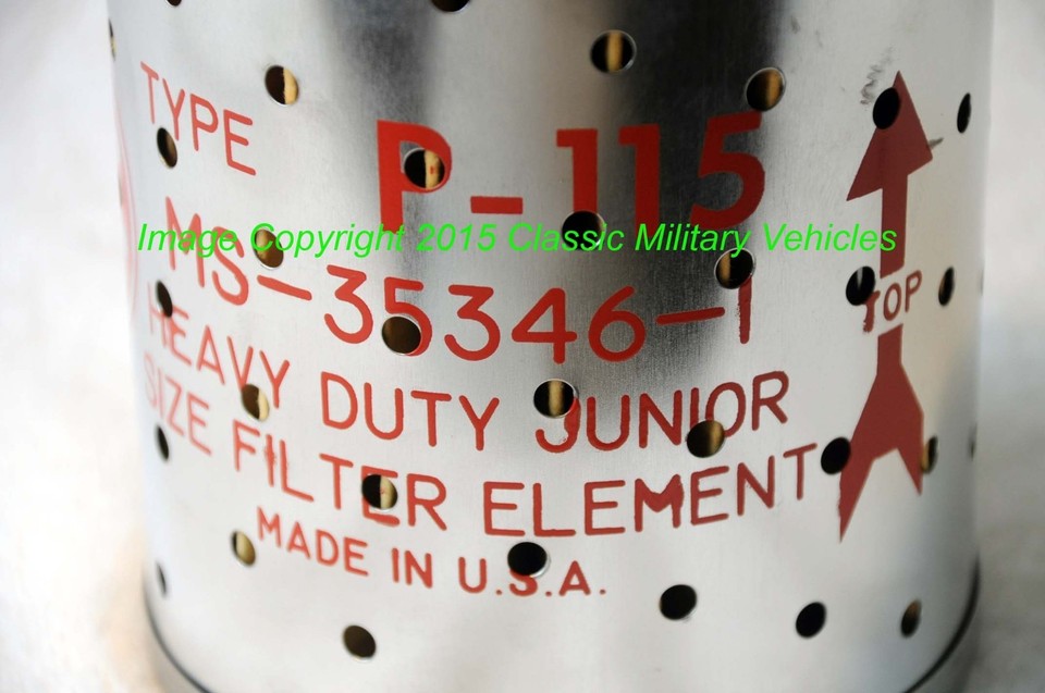 Willys Jeep MB M38 M38A1 M37 Ford GPW Oil Filter Element Military NOS ...