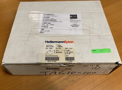 HellermannTyton 595-10100 TAG10-100 cable label white,Dot-matrix print ...