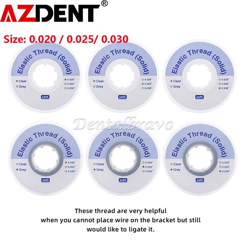 AZDENT Dental Orthodontic Elastic Thread Solid Traction Ligature Power ...