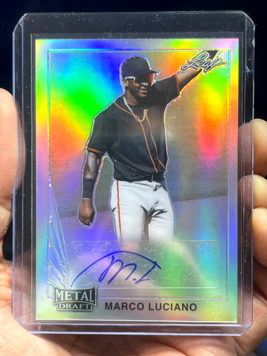 2020 Leaf Draft - MARCO LUCIANO AUTOGRAPH #LA-ML1 - SILVER REFRACTOR ...