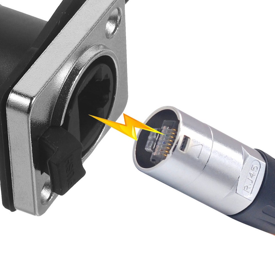 Bulkhead Connector Front Panel Adapter 90 Degree Ethernet Panel Mount ...