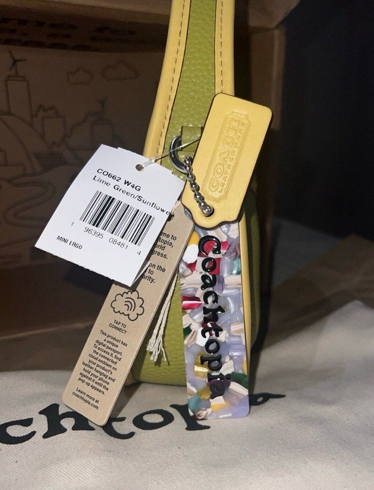 NWT COACH Coachtopia Mini Ergo Bag w Crossbody Strap *NEW In Box w/Dust ...