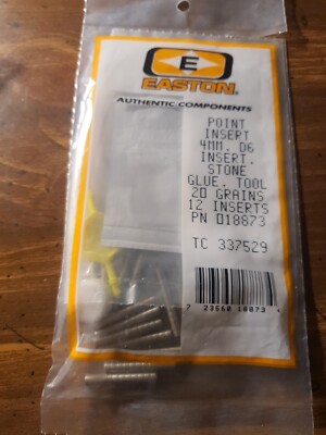 4mm DEEP SIX HIT INSERTS w/ GLUE & TOOL 12PK. EASTON | eBay