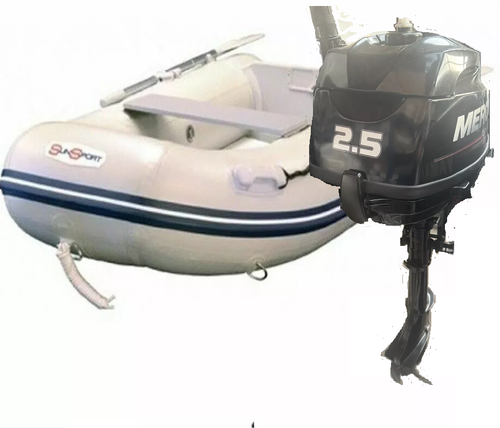 2.3M Sunsport ARIB230 Inflatable Boat Dinghy Sib 2.5HP MERCURY Tender ...