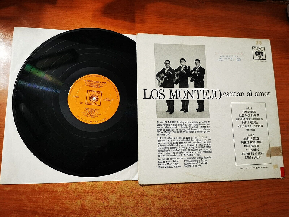 LOS MONTEJO Cantan al amor ULTRA RARE MEXICO LP VINYL MONO OOP HARD TO ...