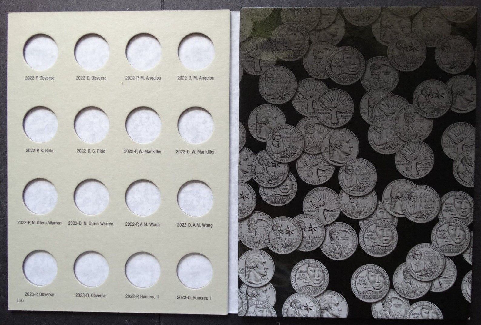 Set of 2 He Harris Delaware American Women Quarters Coin Folder 2021 ...