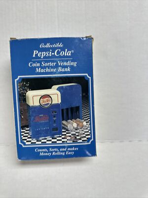 Pepsi Cola Coin Sorter Bank W/Original Box & Packaging 1996 Vintage | eBay