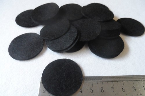 BLACK felt circles 4 cm QTY 100 Round felt patches for hair accessory ...