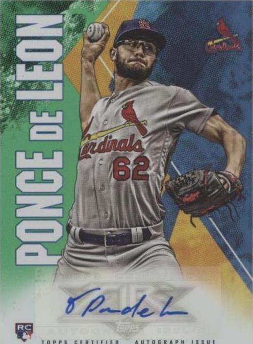 2019 Topps Fire - Fire Autographs Daniel Ponce de Leon #FA-DP Green /75 ...