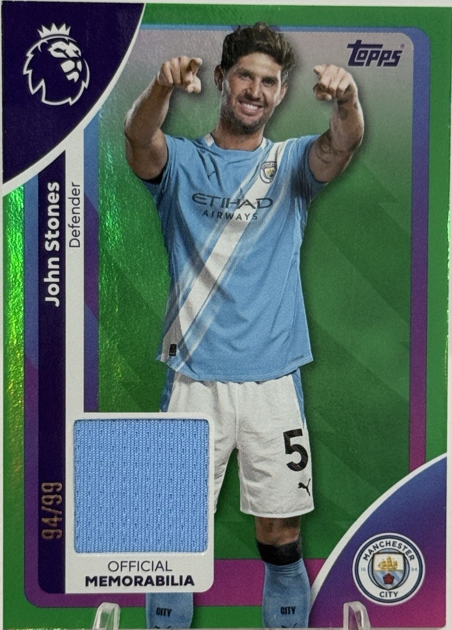 2025-26 Topps Premier League - Premier Relics John Stones, John Stones ...