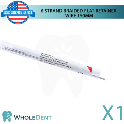 Orthodontic Dental 6 Strands Flat Braided Retainer Wire 150mm Stainless ...