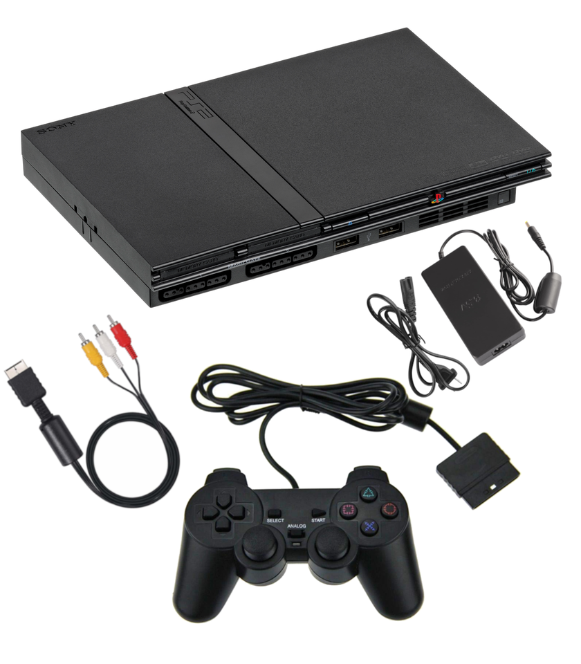 GUARANTEED SLIM Playstation 2 Console PS2 BRAND NEW Controllers PS1 ...