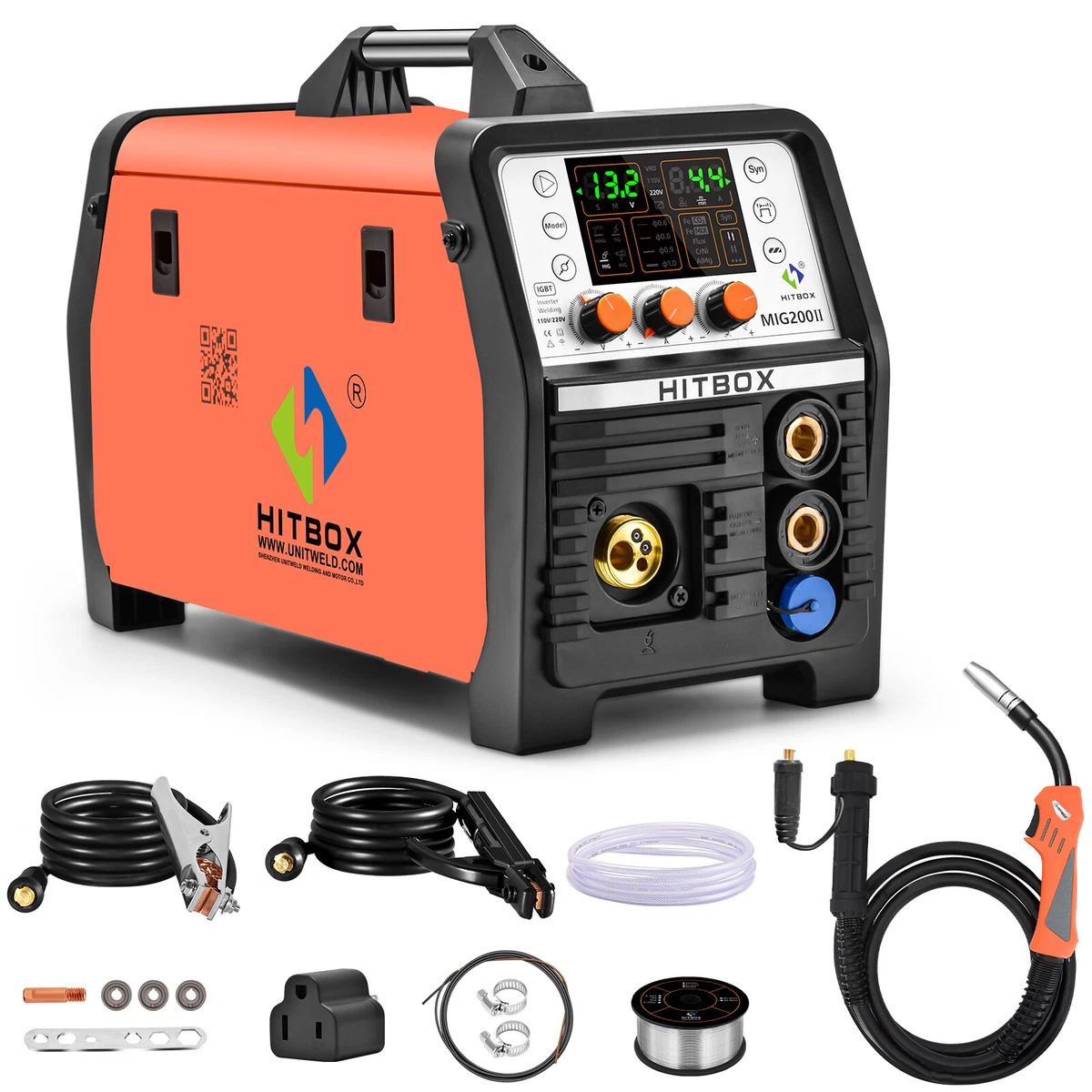 HITBOX In MIG Welder 200Amp Synergic 220V MIG ARC Lift TIG, 43% OFF