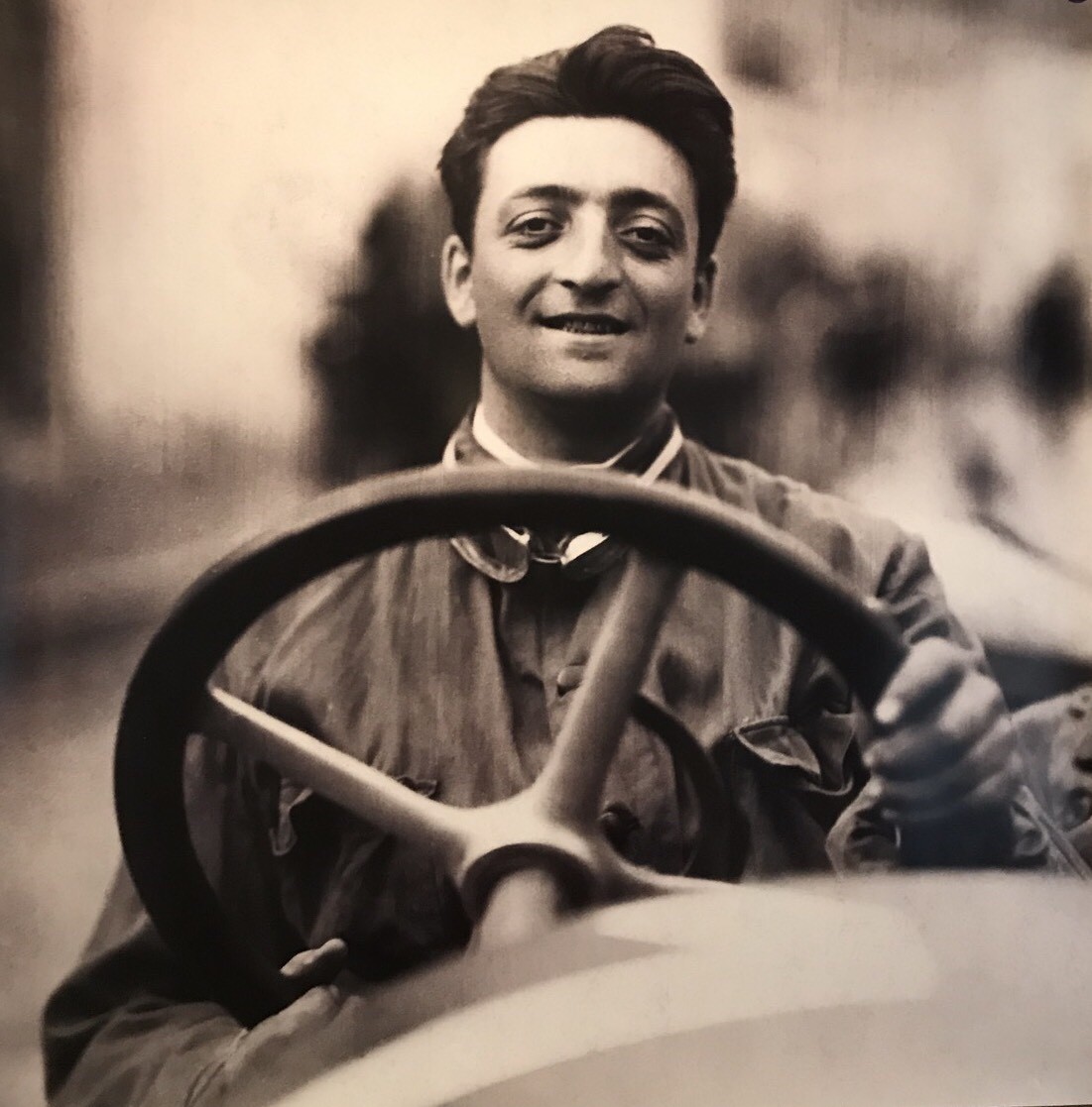 Enzo Ferrari Portrait Driving Factory Original Car Poster! Extremely ...