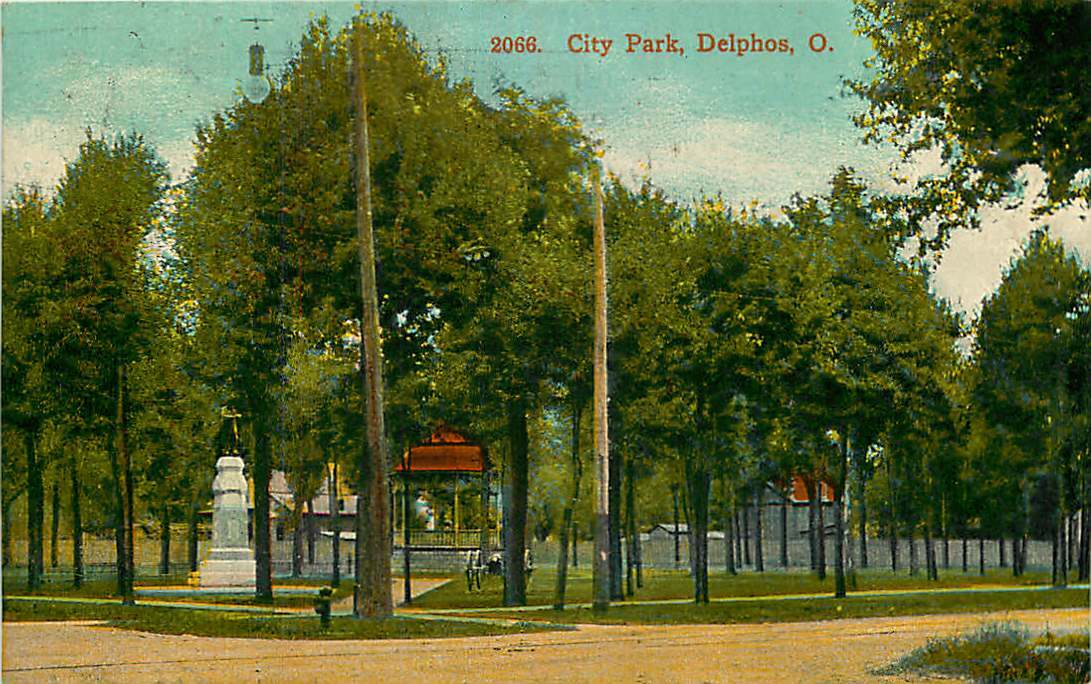 Postcard City Park, Delphos, Ohio - used in 1910 | eBay