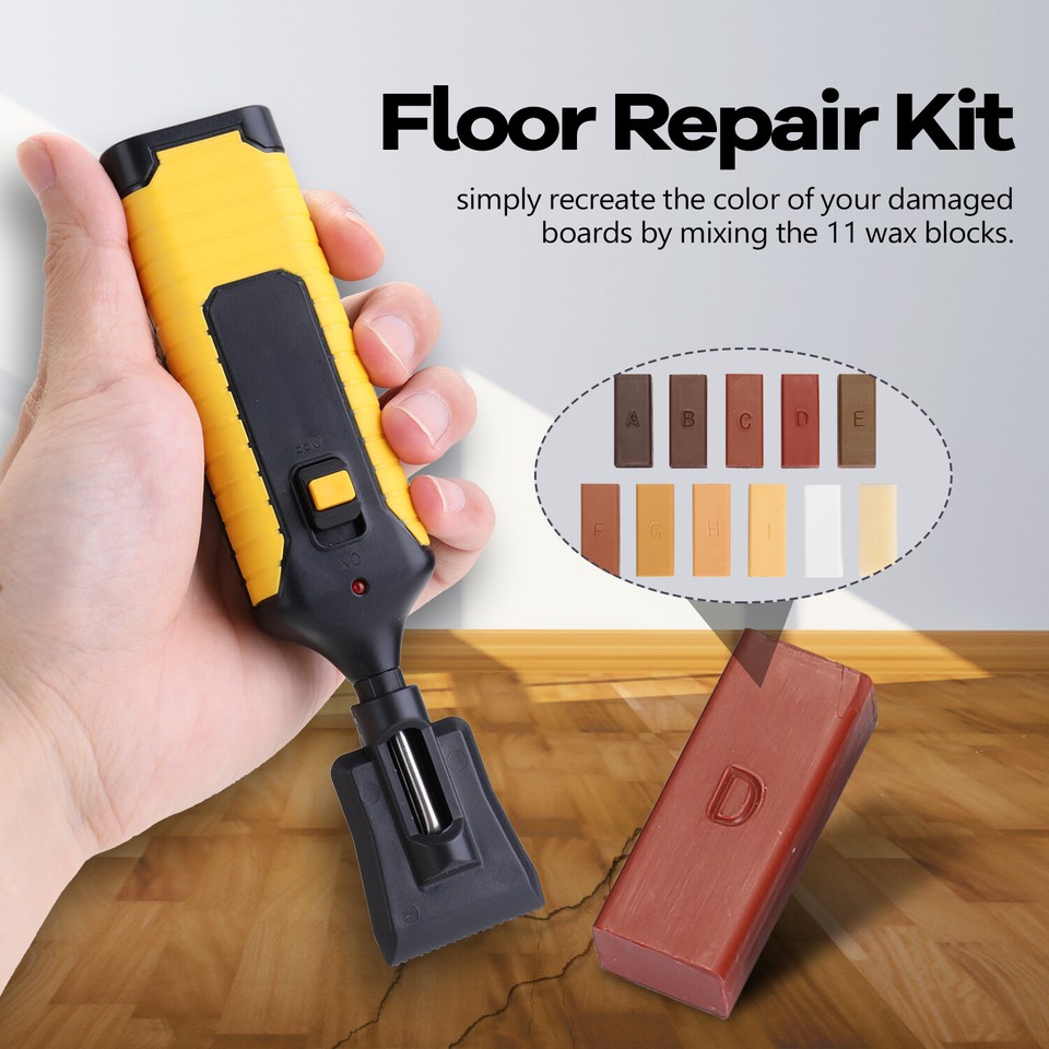 Laminate Floor Repair Kit 11 Colors Wax Blocks for Repairing Damaged ...