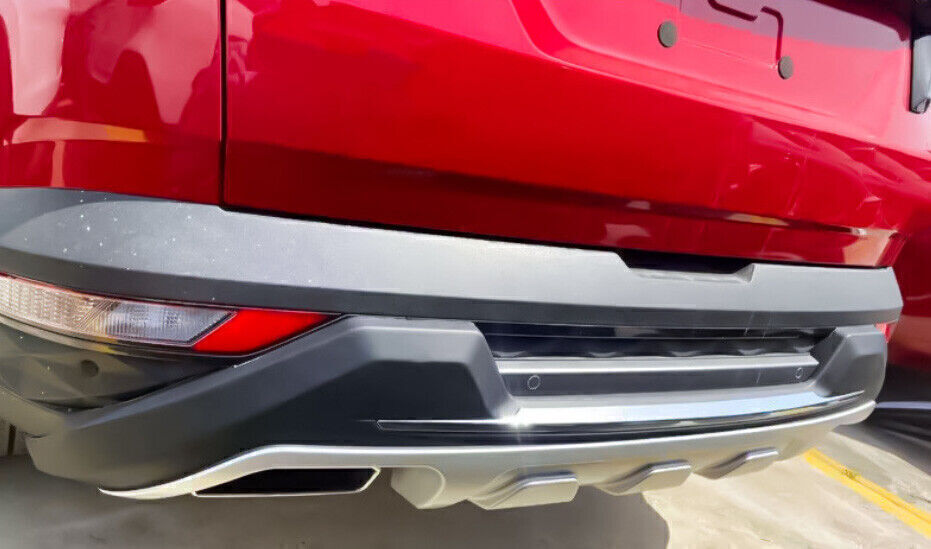 For Hyundai Tucson 22-2024 Silver Black Rear Bumper Diffuser Spoiler ...