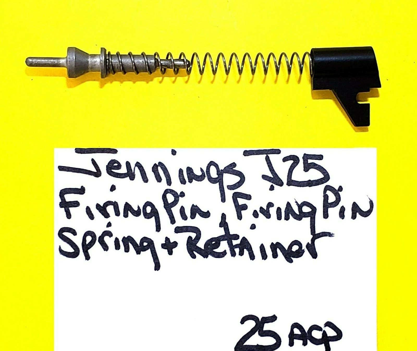 Jennings J-25 Black Takedown Button, Firing Pin, Firing Pin Spring NOS ...