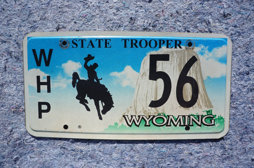 2003 - 2009 Wyoming HIGHWAY PATROL License Plate State Police Trooper ...