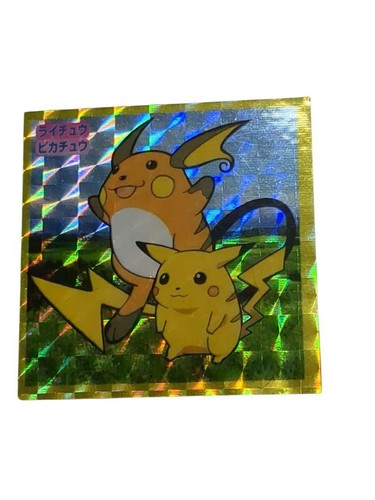 Top San Pikachu Raichu Seal Carddass Sticker Promo Rare Pokemon Card ...