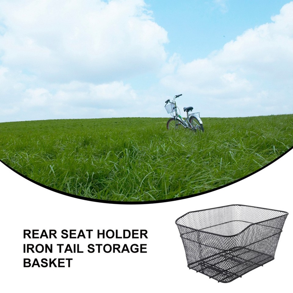 Rear Cycle Basket Bike Rear Rack Basket Bike Cargo Basket Bike Back ...