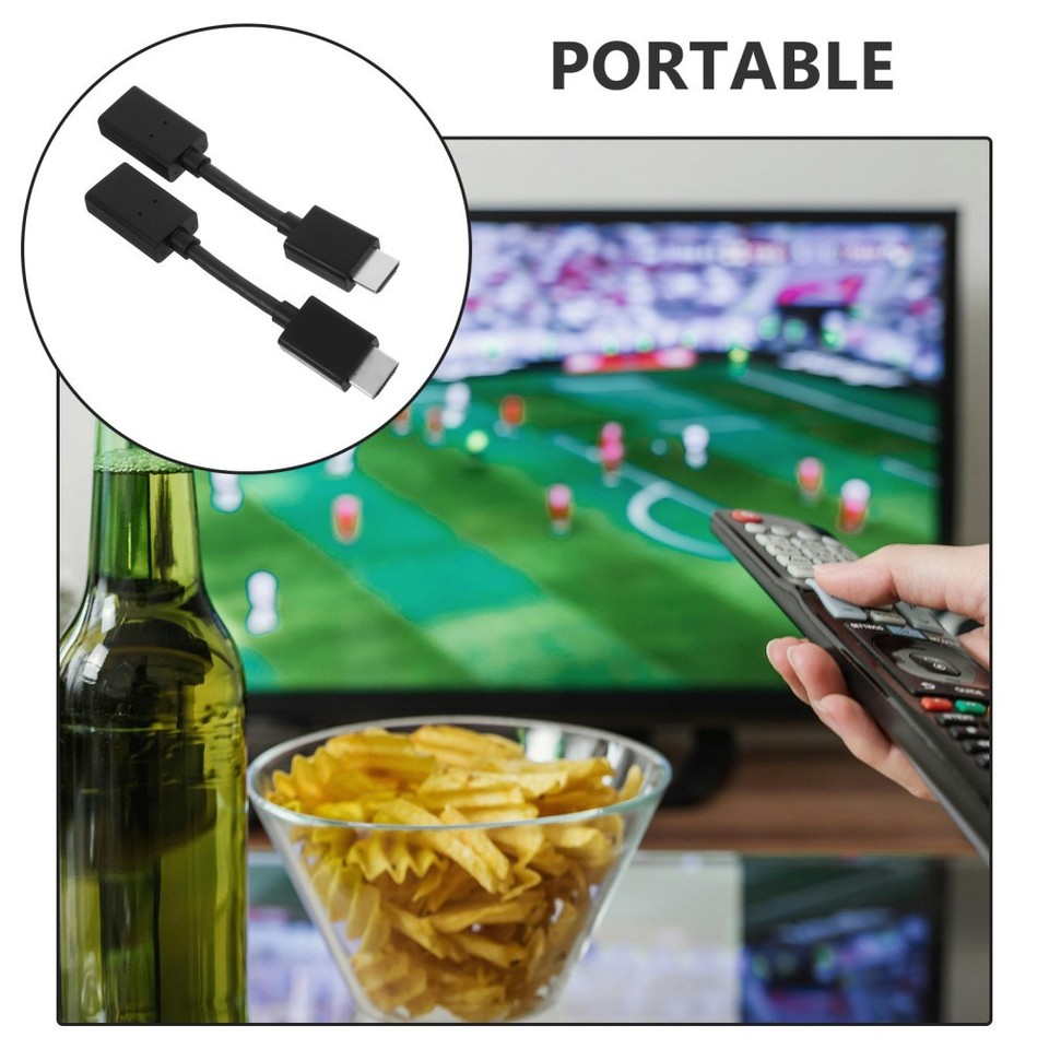 2 Pcs Monitor Cable Extension Cord Low Profile Female Plug Connector ...