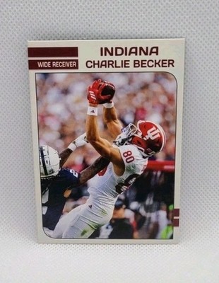 Charlie Becker Indiana Hoosiers Custom Football Card White Uniform | eBay