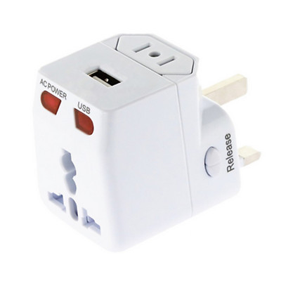 Universal Travel Adapter Word USB Power Outlet Wall Plug Convertor AU ...