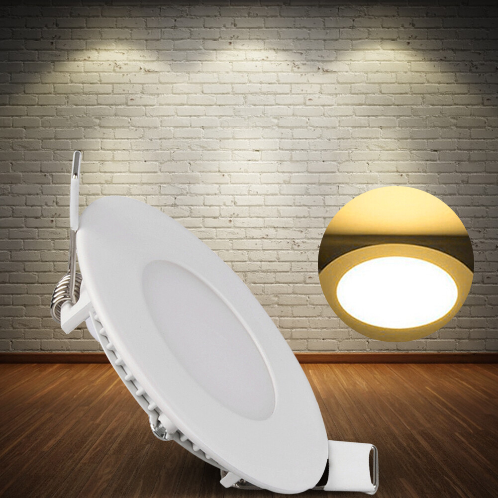 10x Ultra Slim Recessed LED Flat Panel Ceiling Spot Lights Downlights ...