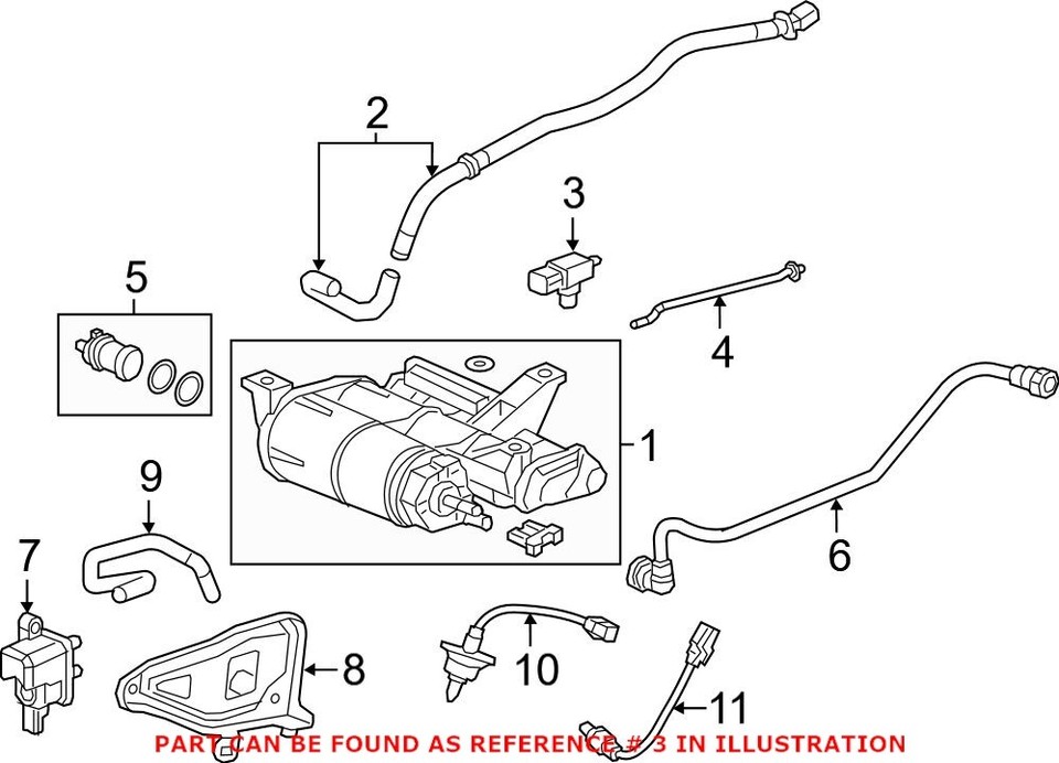 Genuine OEM Evaporative Emissions System Pressure Sensor For Honda ...