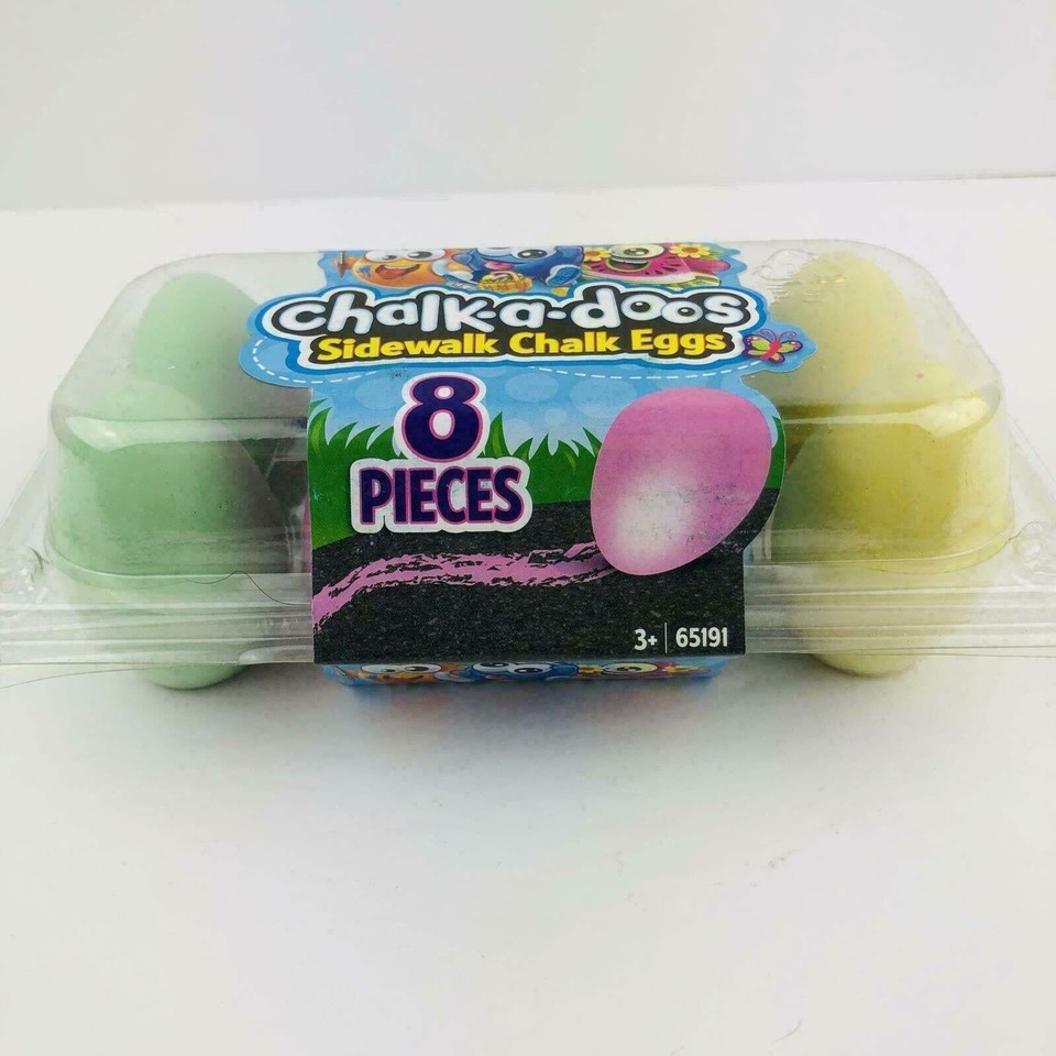 Chalk-a-Doos Sidewalk Chalk Eggs 8 Pieces Season 1 Easter | eBay