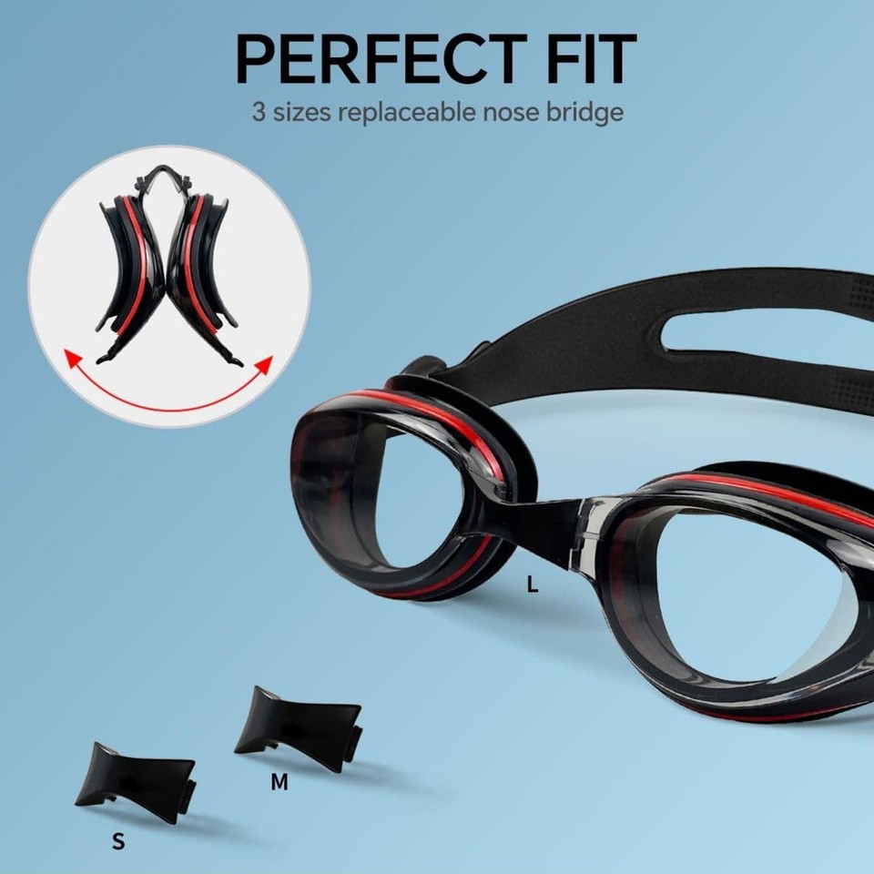 Nearsighted Swim Goggles, Shortsighted Swimming Goggles Bright Smoke ...