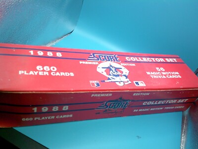 Score 1988 Baseball Cards Card Collectors Set Premier Edition Box Set ...