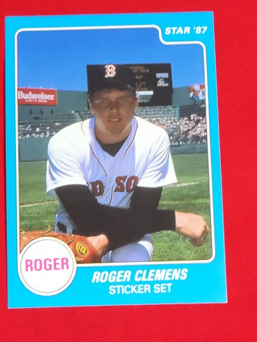 1987 Star Roger Clemens Stickers "Sticker Set" Blank Back NNO Rocket ...