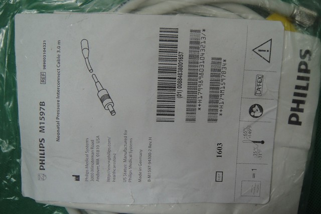 Philips - M1597b Neonatal Pressure Interconnect Cable for NIBP Cuffs ...