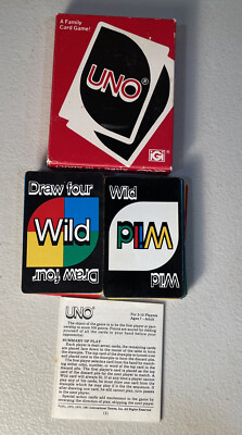 Rare Vintage 1979 Uno Card Game With Instructions | eBay